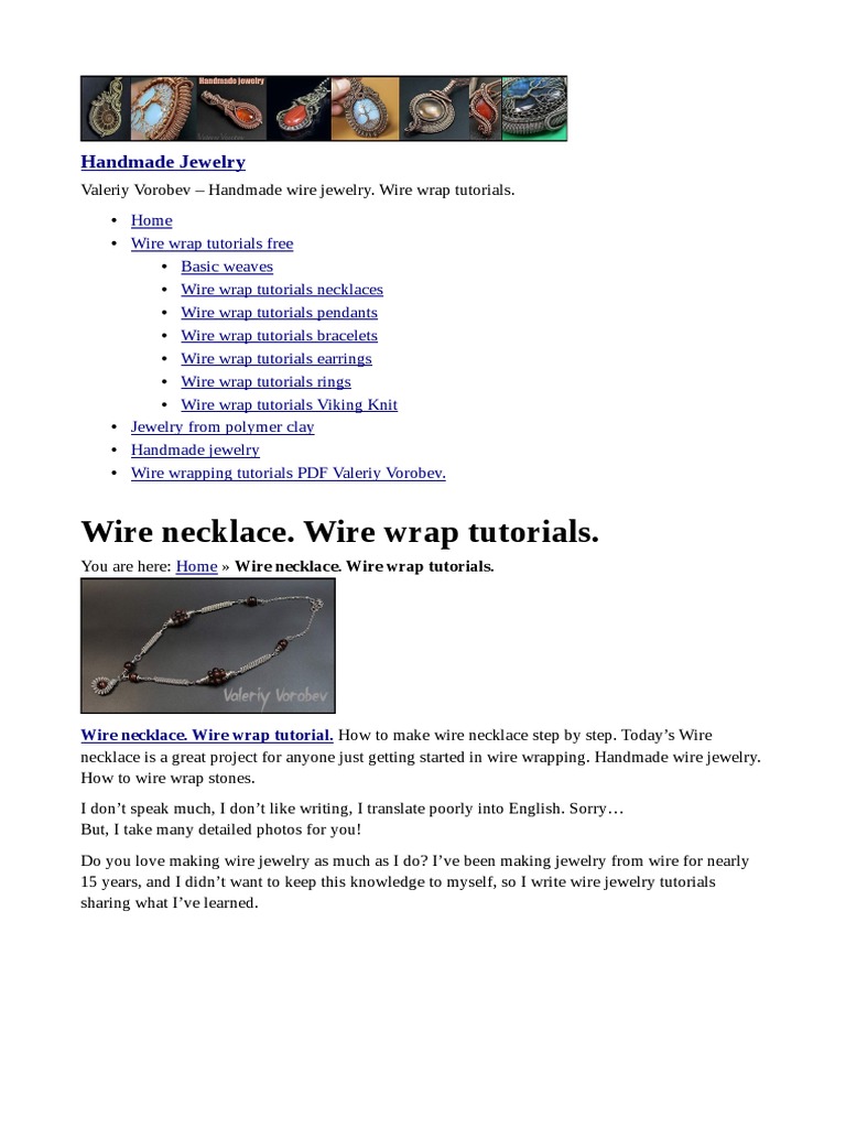 Handmade Jewelry | Download Free PDF | Jewellery | Necklace