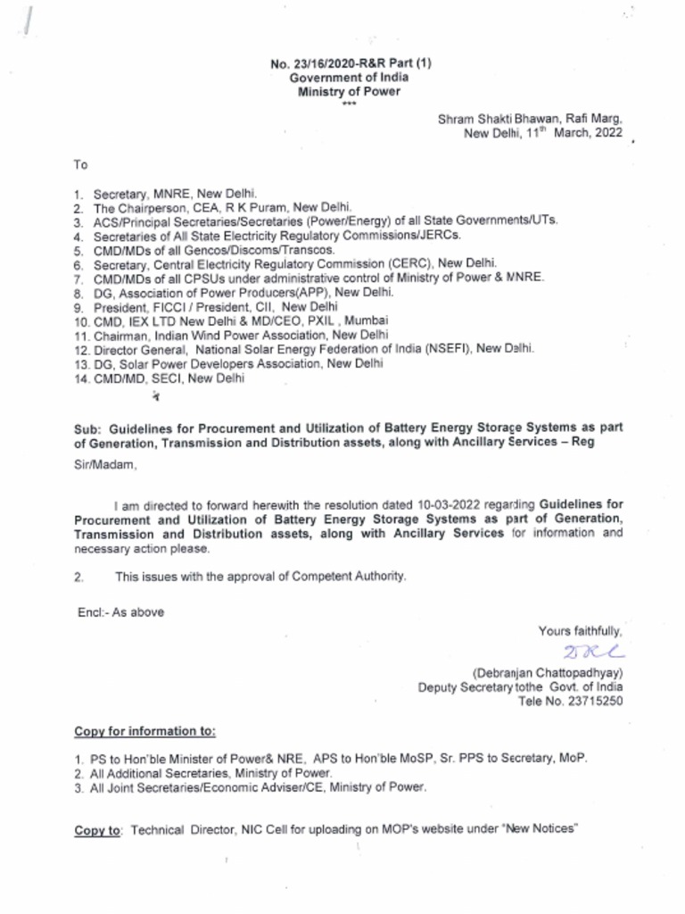 Guidelines BESS | PDF