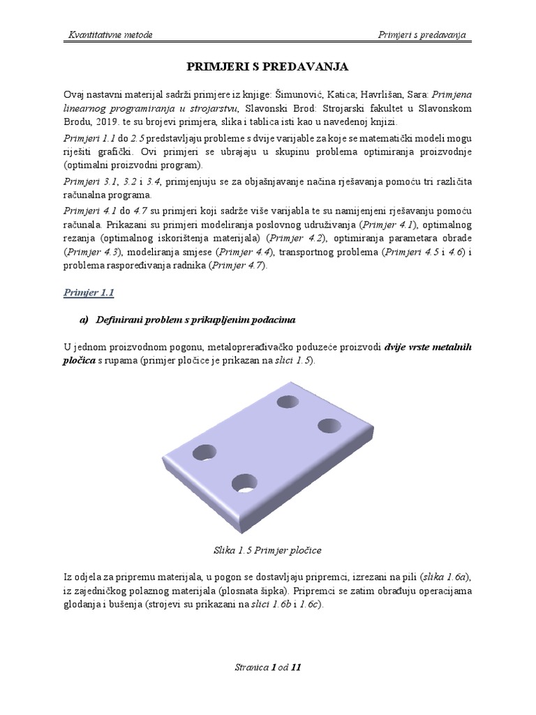 KM Primjeri S Predavanja | PDF