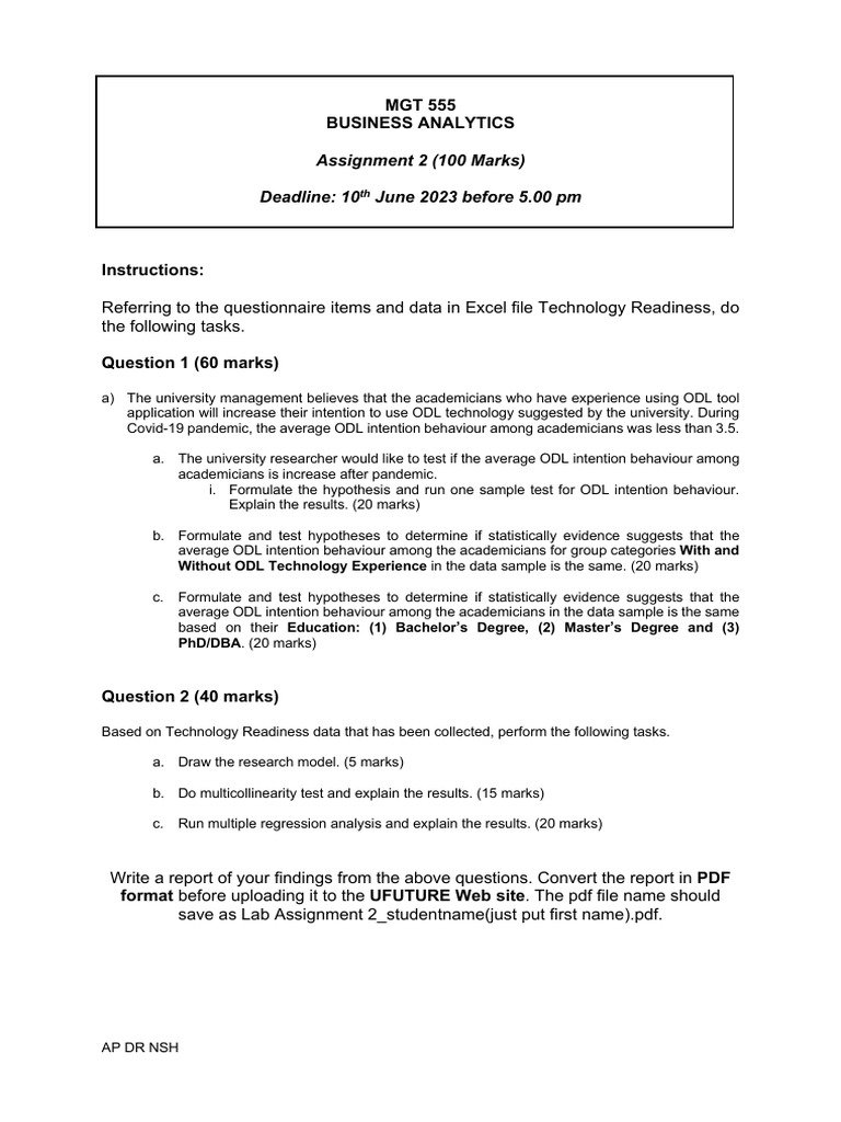 Business Analytics Assignment | PDF