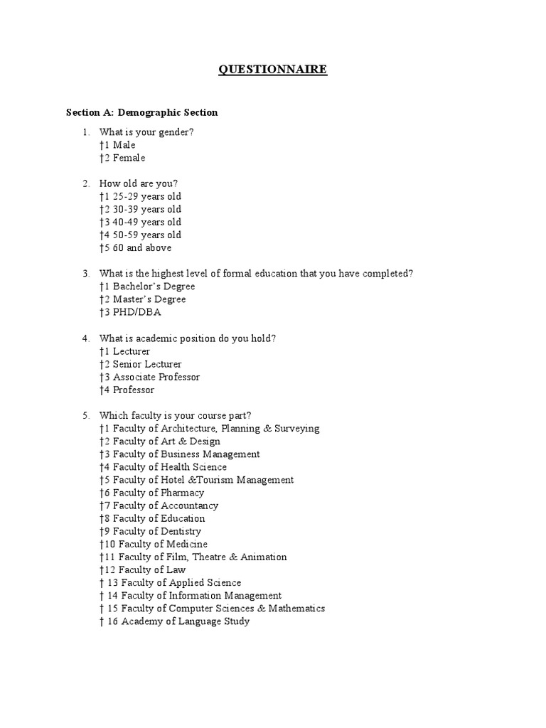 Questionnaire Technology Readiness | PDF | Academic Degree | Lecturer