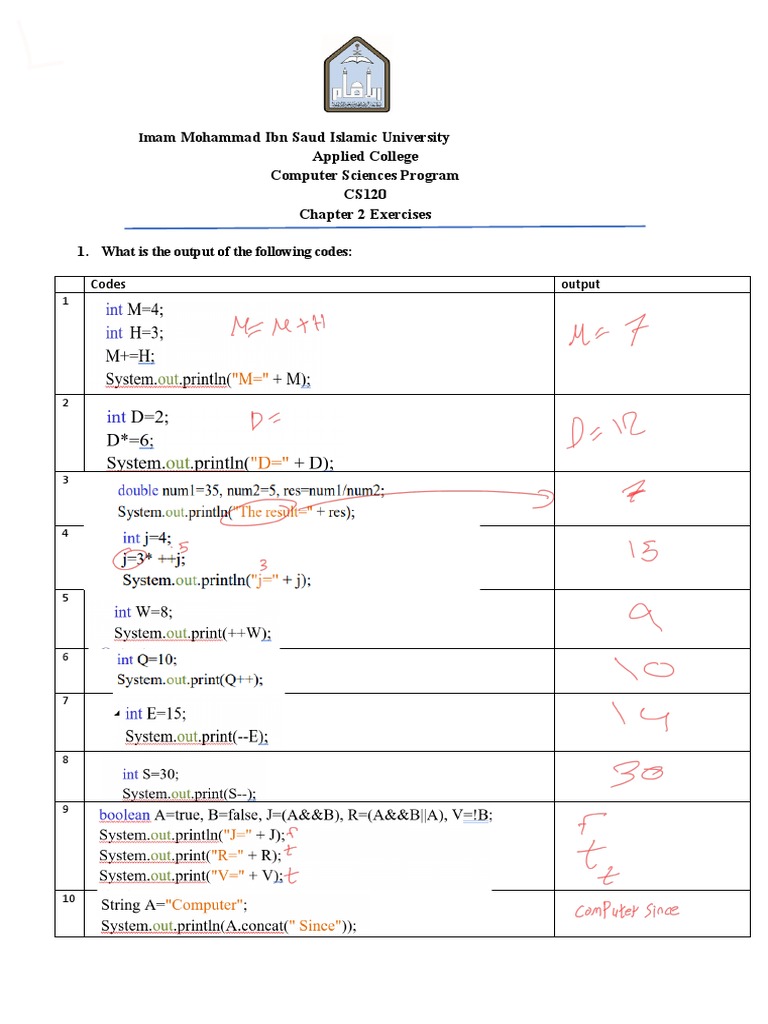 Ch2 Exercises | PDF | Function (Mathematics) | Computer Programming