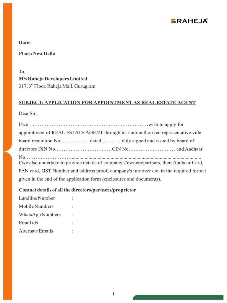 RDL Channel Partner Application Form | PDF