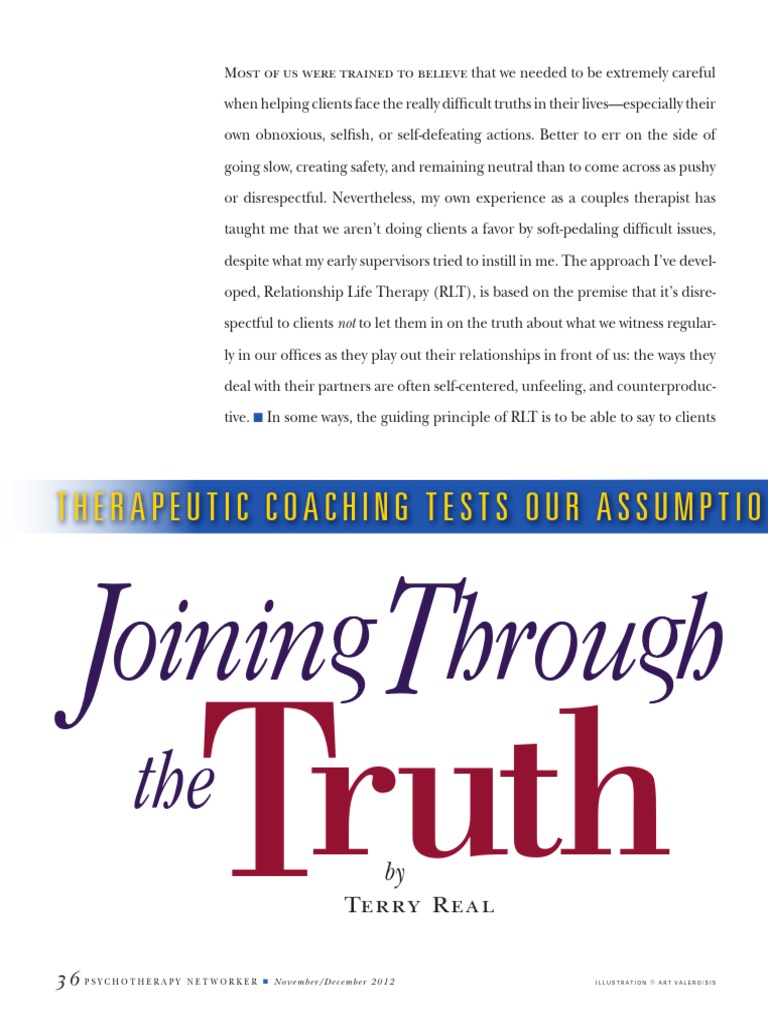 Joining Through The Truth | PDF | Empathy | Therapy