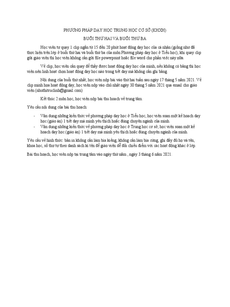 Nghiep Vu Su Pham THCS Buoi 2, 3 | PDF