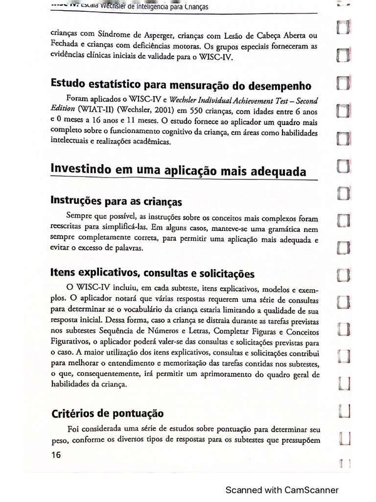 Manual WISC IV Parte 2 | PDF