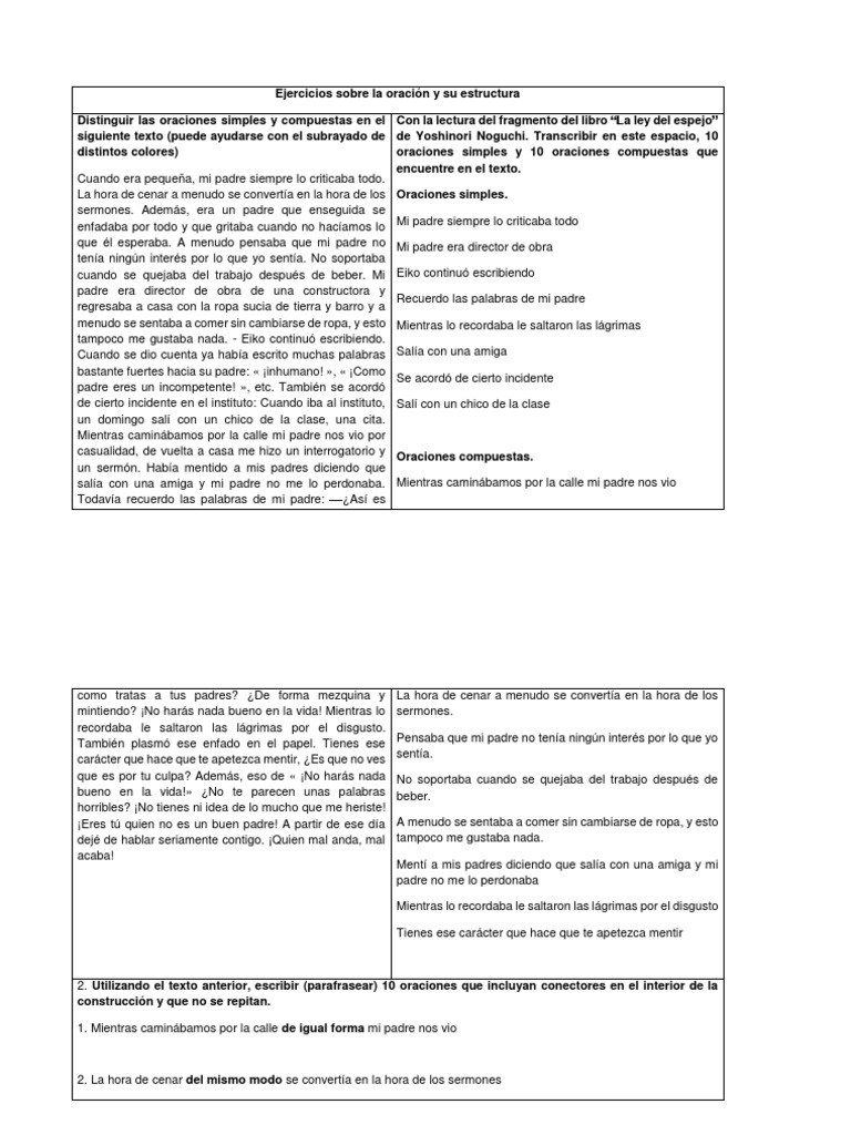 Actividad 1.5 Praxis Oración Párrafo | PDF