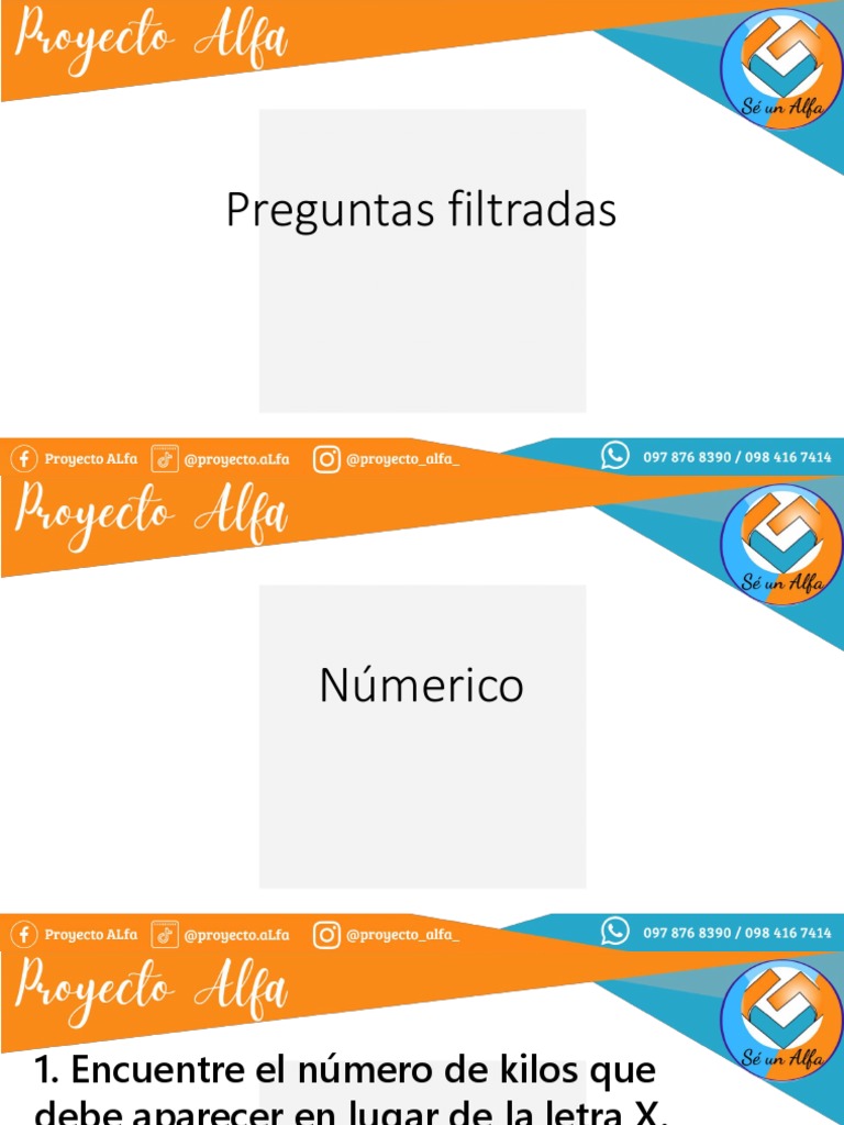 Preguntaz Filtradas Proyecto Alfa | PDF