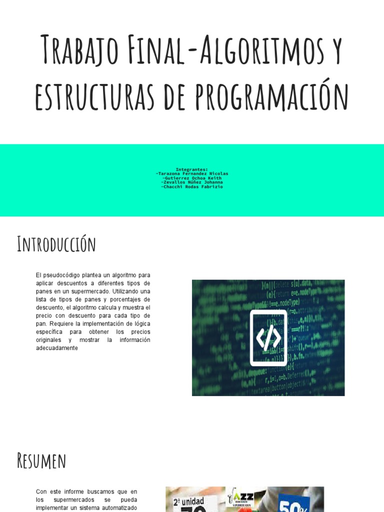 Trabajo Final-Algoritmos y Estructuras de Programación | PDF | Algoritmos | Python (lenguaje de ...