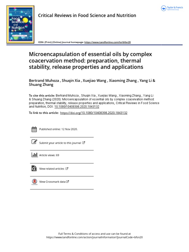 2020-Microencapsulation-of-essential-oils-by-complex-coacervation | PDF ...