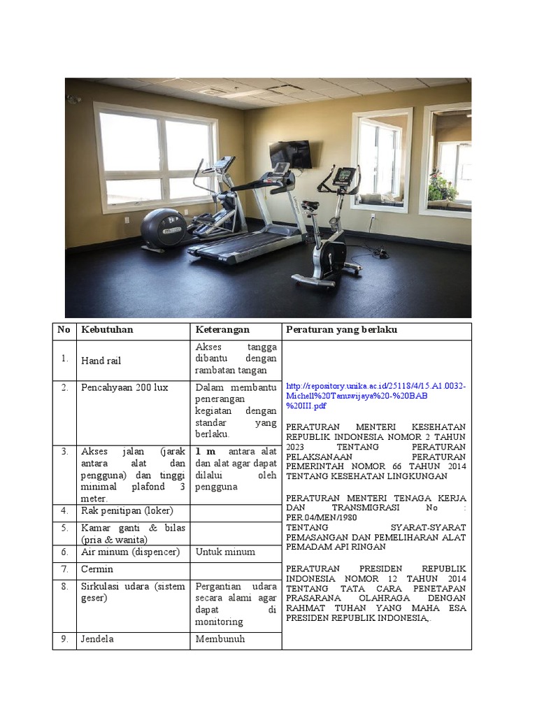 Standar Bangunan Gym 1 | PDF