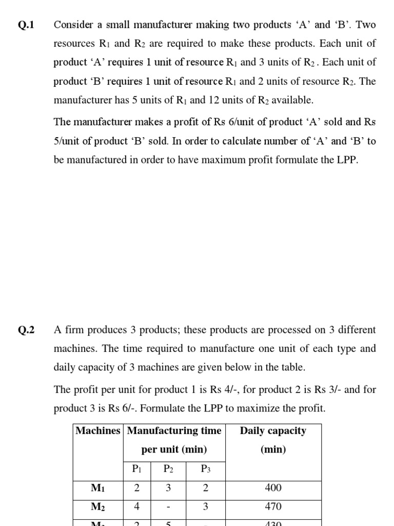 LPP-Graphical and Simplex Method | PDF | Linear Programming | Mathematics Of Computing