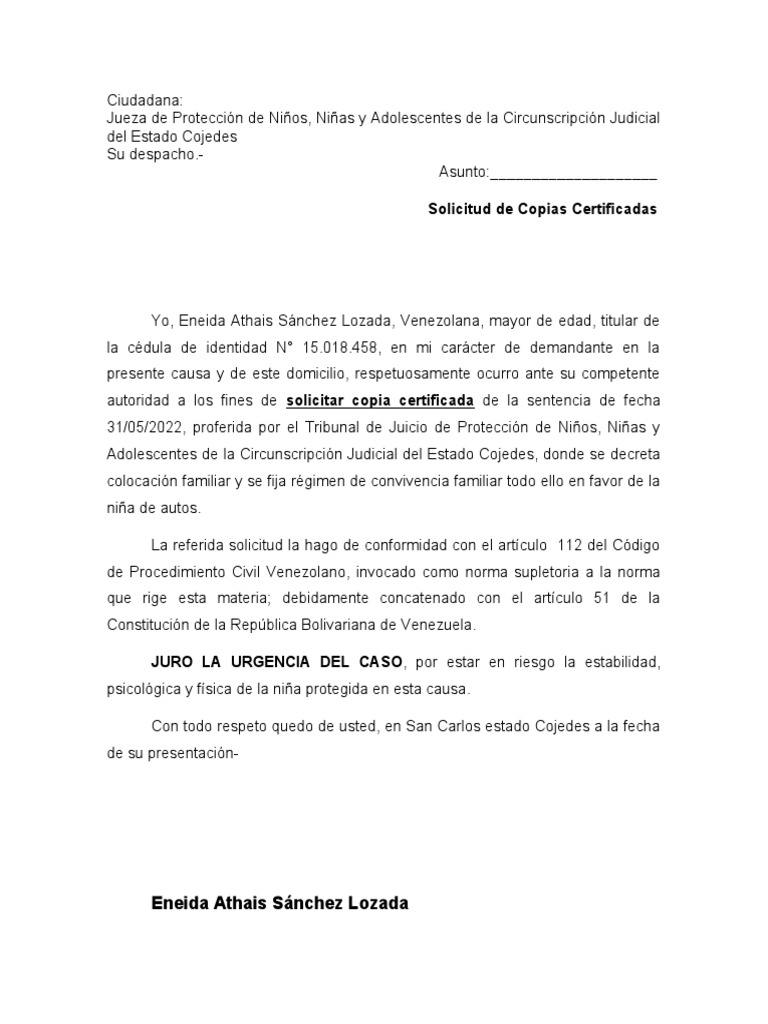 Solicitud de Copias Certificadas | PDF