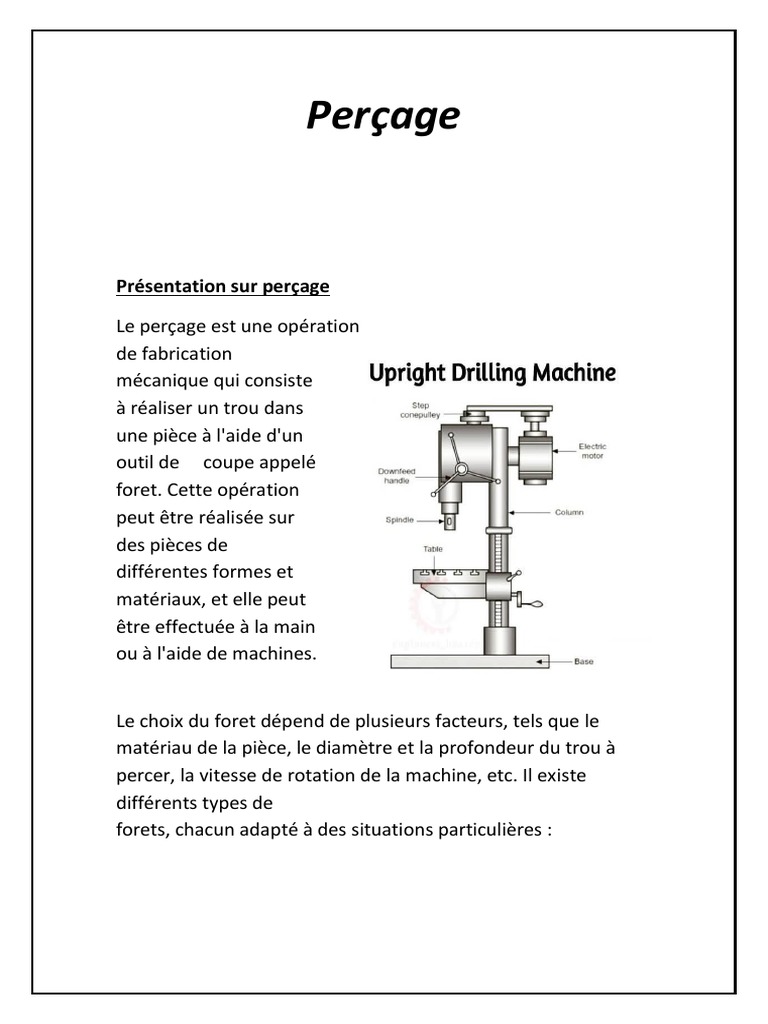 Guide Complet du Perçage et des Perceuses | PDF | Perceuse | Perçage