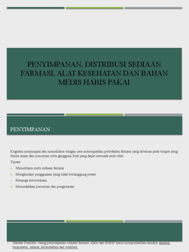 Panduan Penyimpanan Farmasi | PDF | Sains & Matematika | Kesehatan Holistik