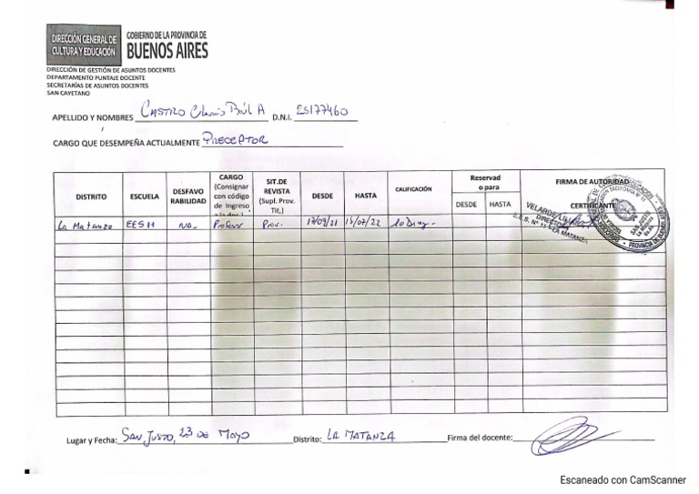 Formulario 354 | PDF