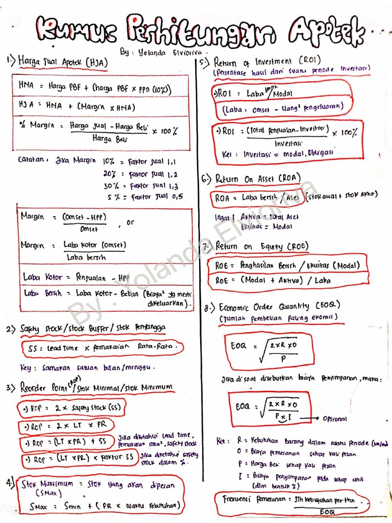 Rumus Perhitungan Apotek | PDF