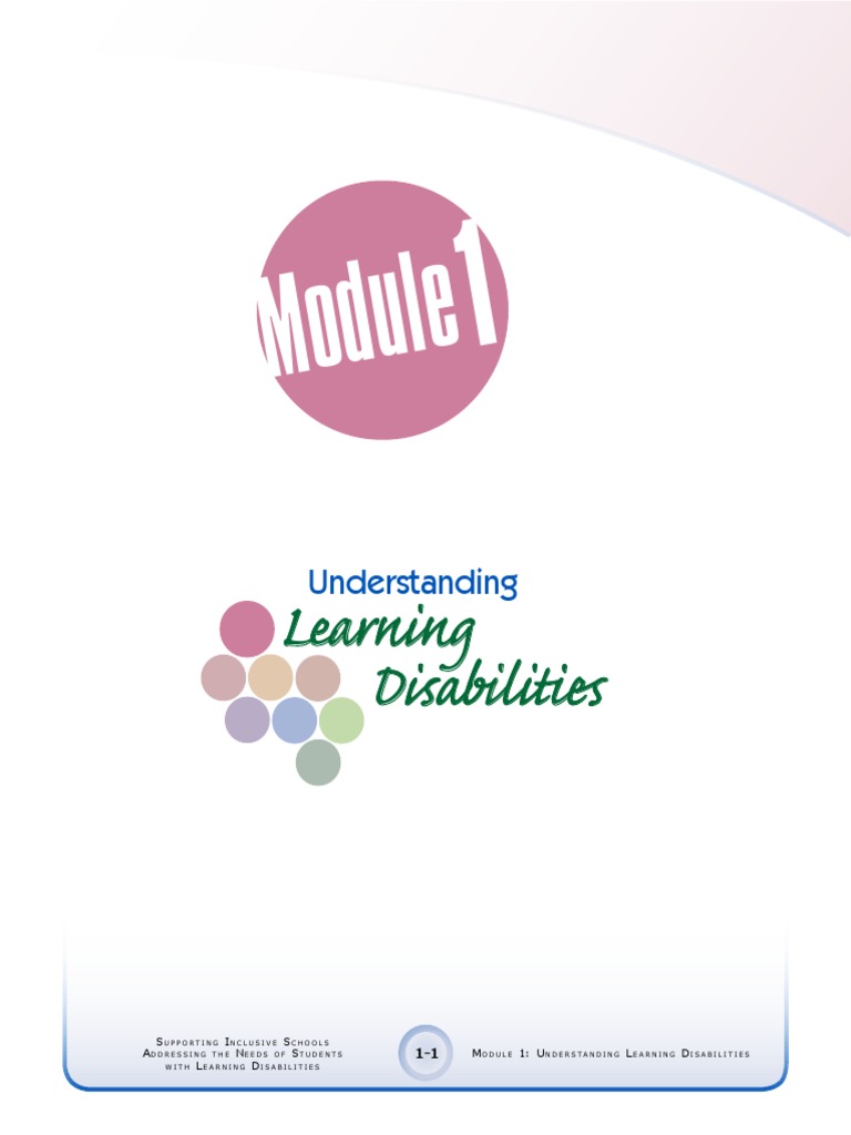 Module 1 | PDF | Learning Disability | Intellectual Disability