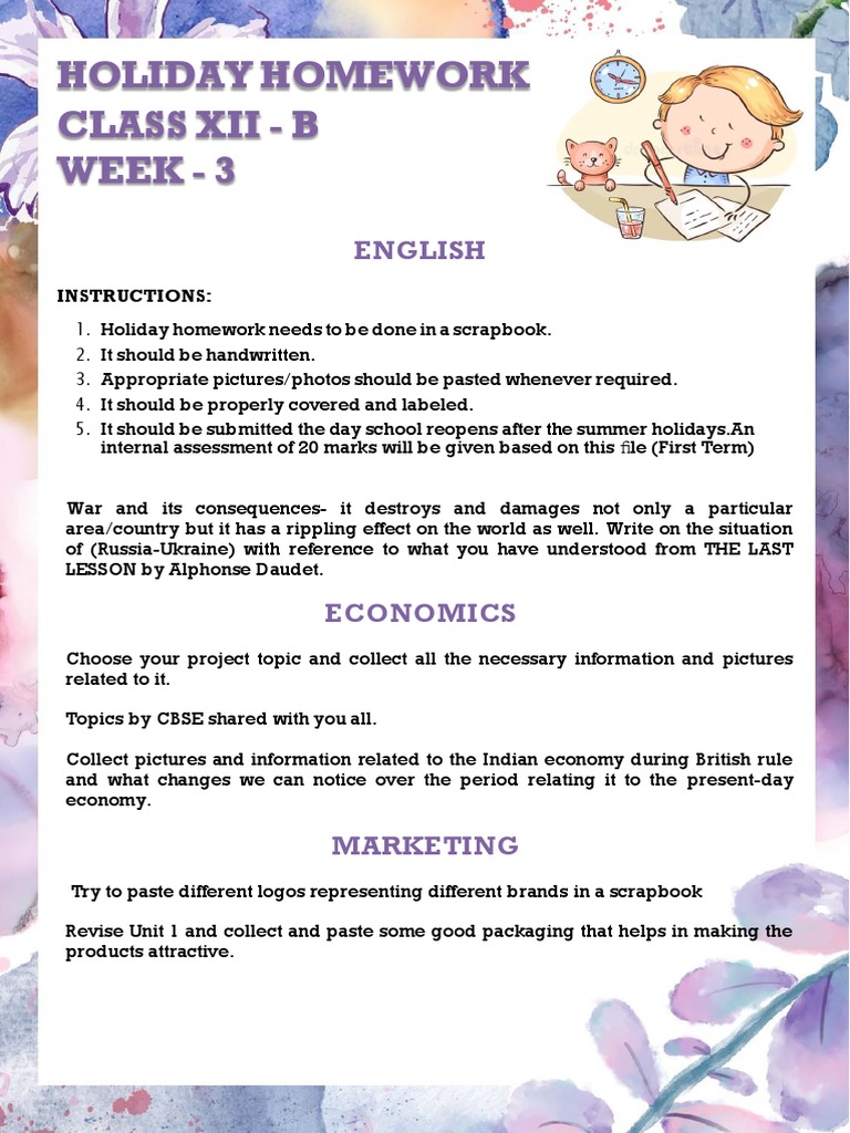 Holiday Homework Week-3 | PDF | Asana