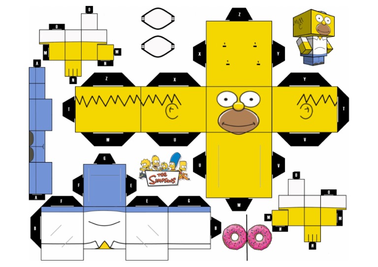 Homer Simpsons Paper Toy Paper Craft | PDF