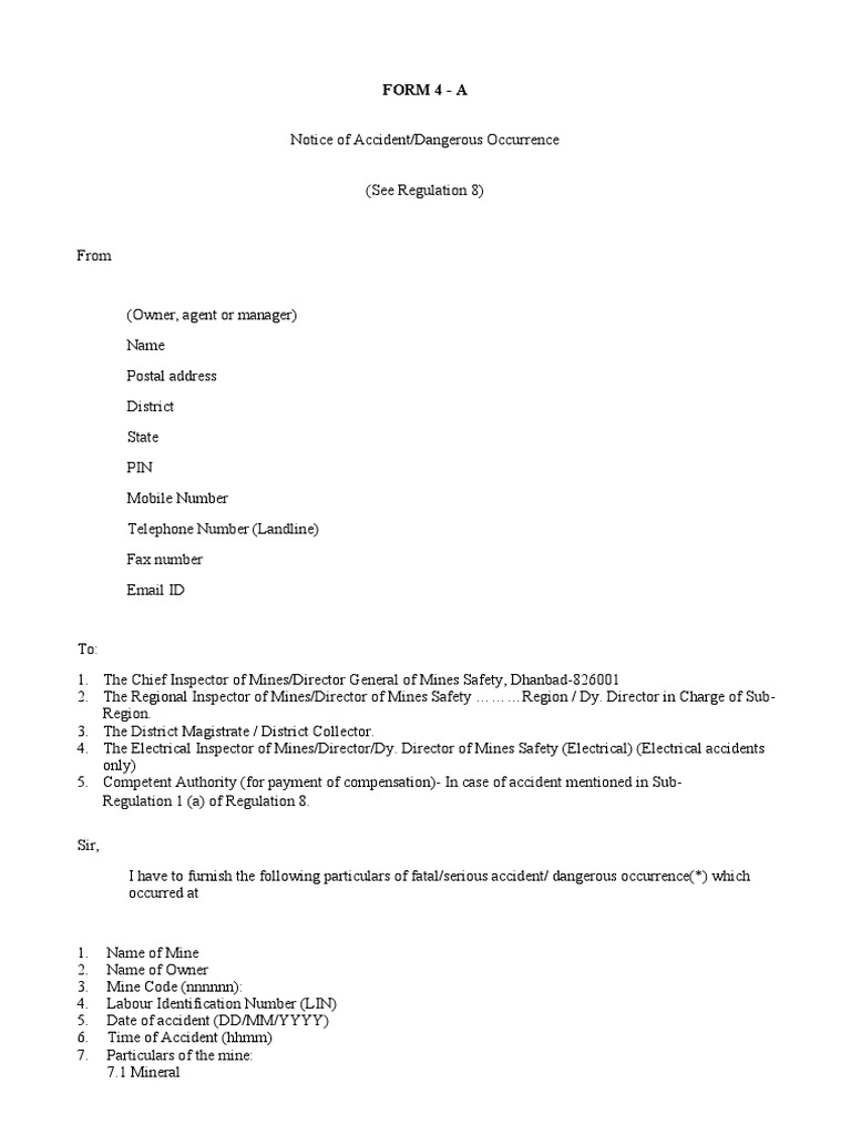 Form 4a | PDF | Mining