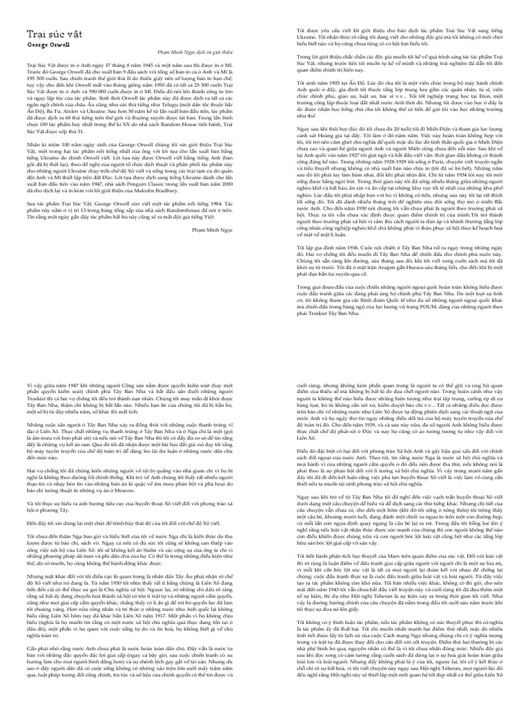 Animal-Farm-Truyen-Suc-Vat 2 | PDF