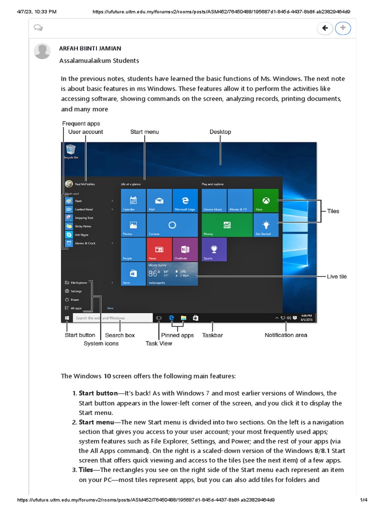 Ms Windows - Windows Features | Download Free PDF | Microsoft Software ...