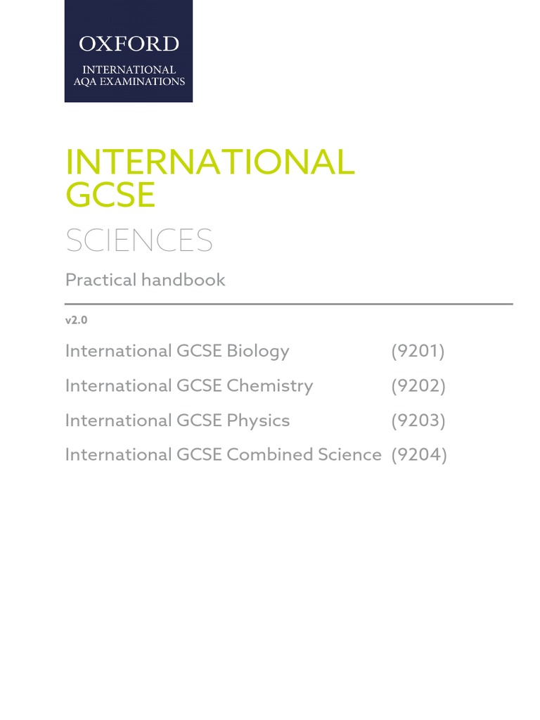 International Gcse Practical Handbook v2.0 19.03.2018 | PDF ...