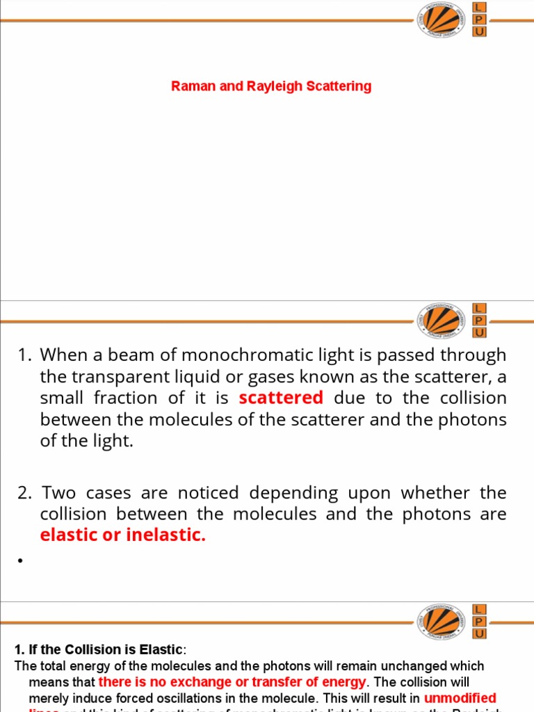 Raman and Rayleigh Raman Spectros | PDF | Scattering | Electromagnetism