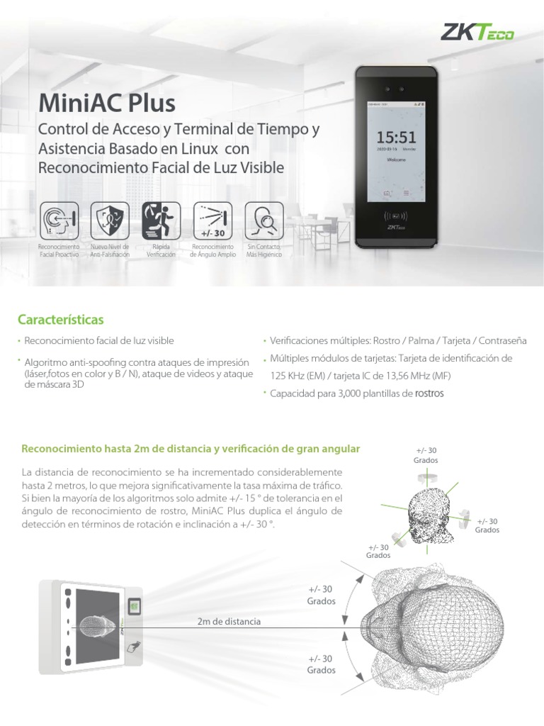 MiniAC Plus: Control de Acceso Facial 2m | PDF | Informática | Ingeniería Informática