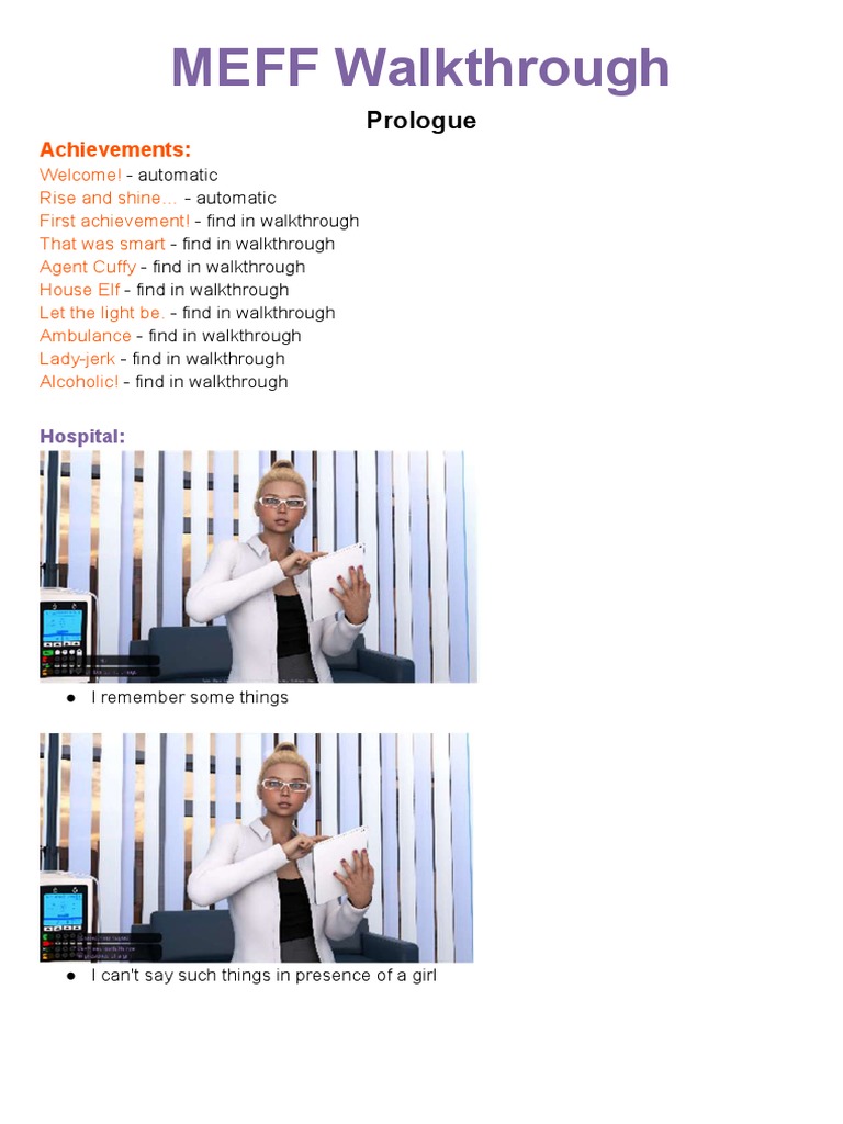 MEFF Game Walkthrough Guide | PDF