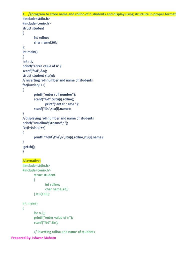 N Number Stu Name Roll | PDF | Programming Paradigms | Computer Engineering