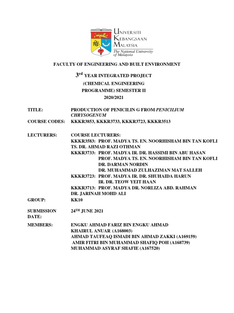 IntegrtatedProject 3rdyear FinalSubmission KK10 | PDF | Penicillin | Bacteria