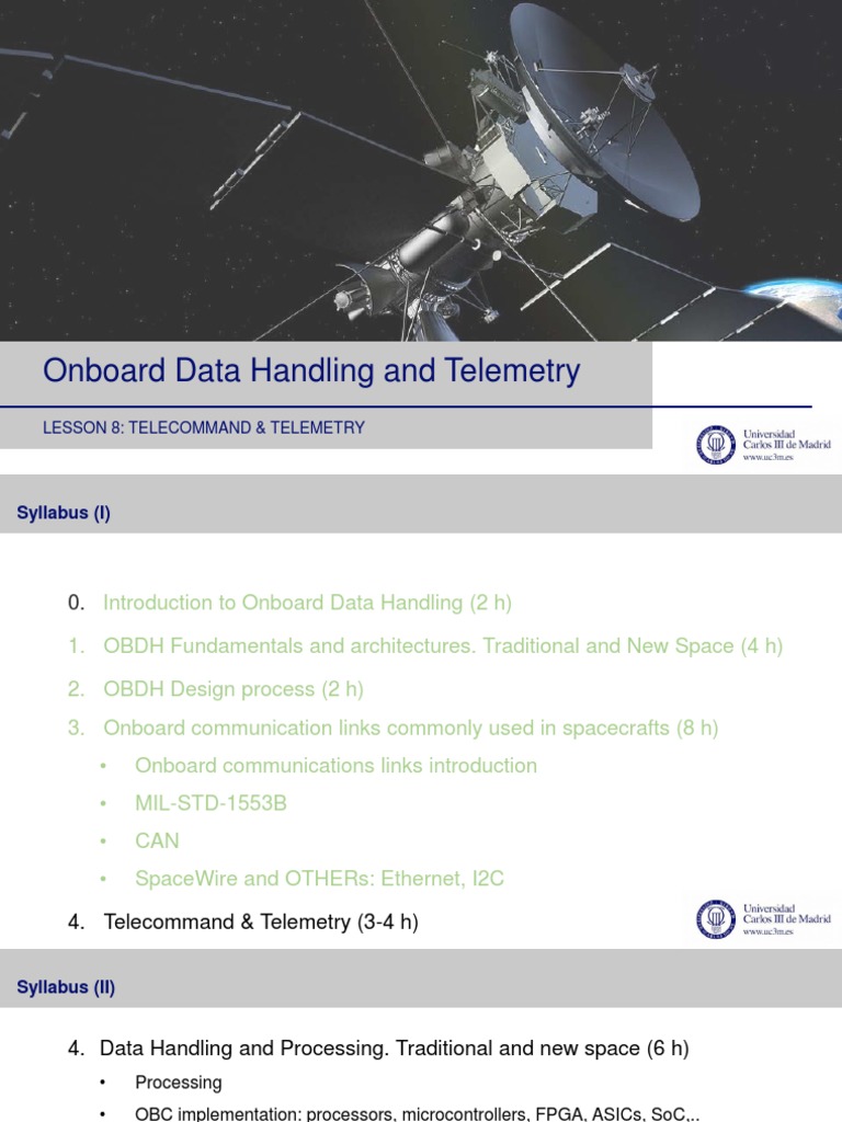Onboard Data Handling and Telemetry | PDF | Network Packet | Osi Model