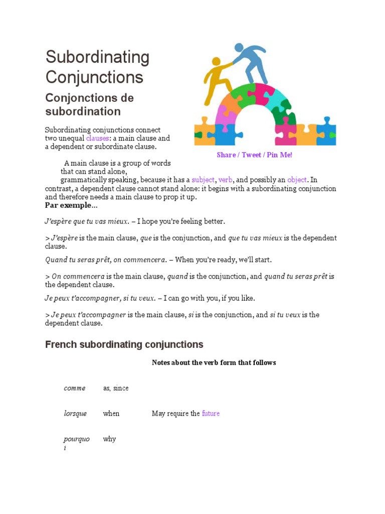2) Subordinating Conjunctions | PDF
