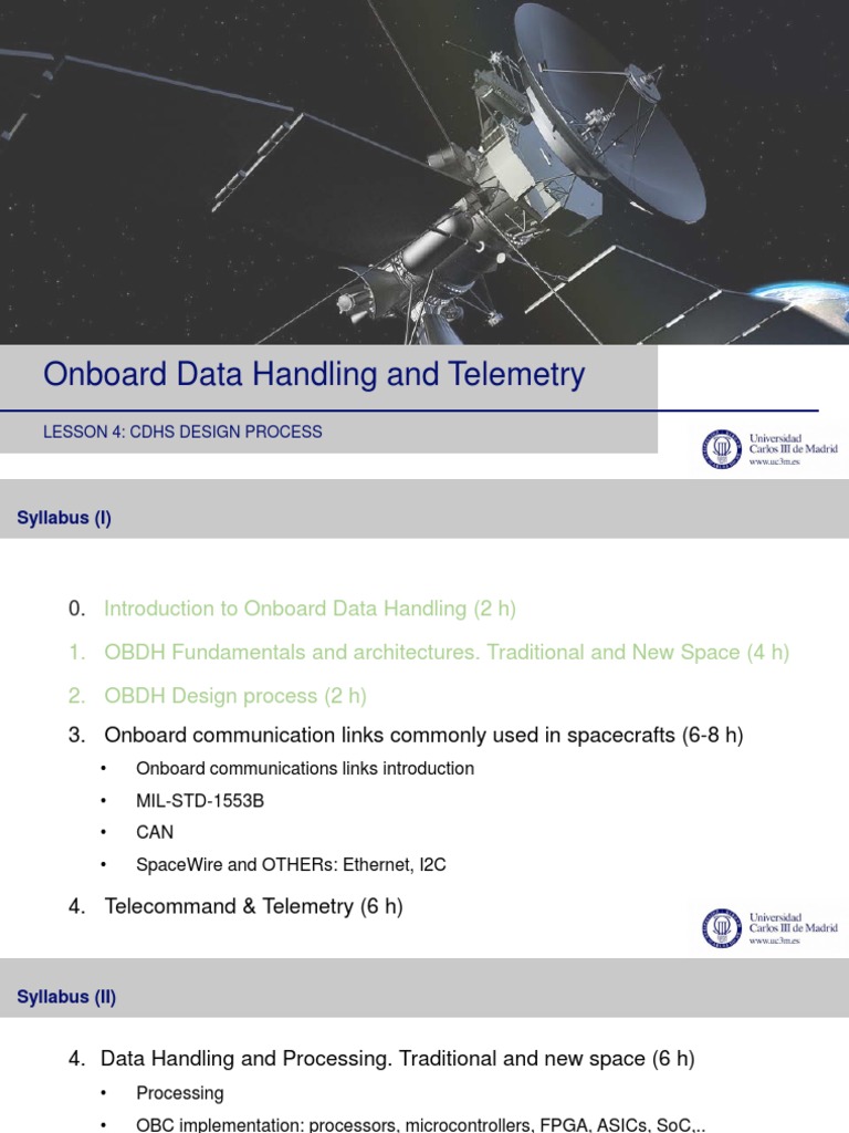 Onboard Data Handling and Telemetry: Lesson 4: Cdhs Design Process | PDF | Reliability ...