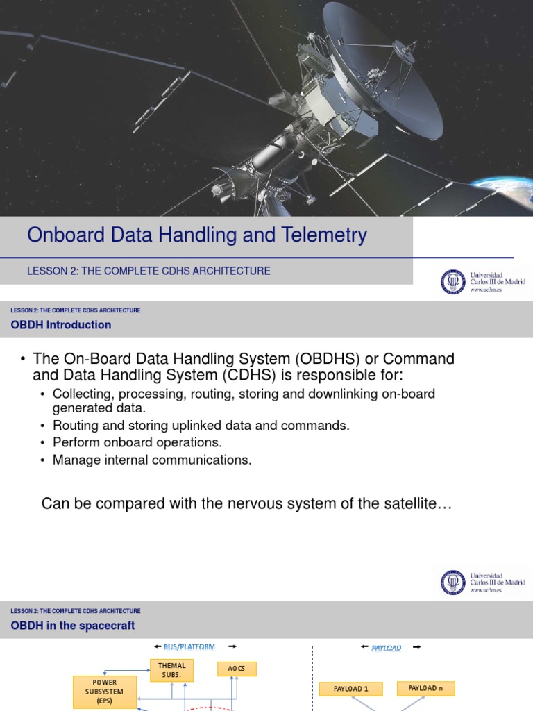 Onboard Data Handling and Telemetry: Lesson 2: The Complete Cdhs ...