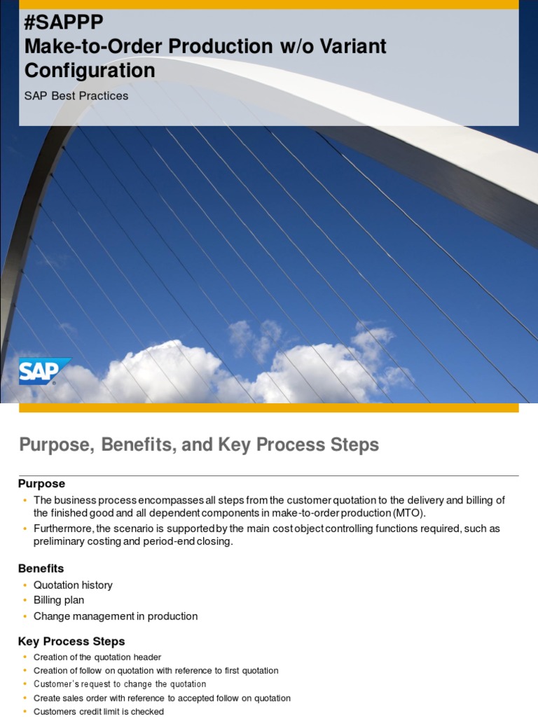 BP-Make-to-Order Production Wo Variant Configuration | PDF | Invoice ...