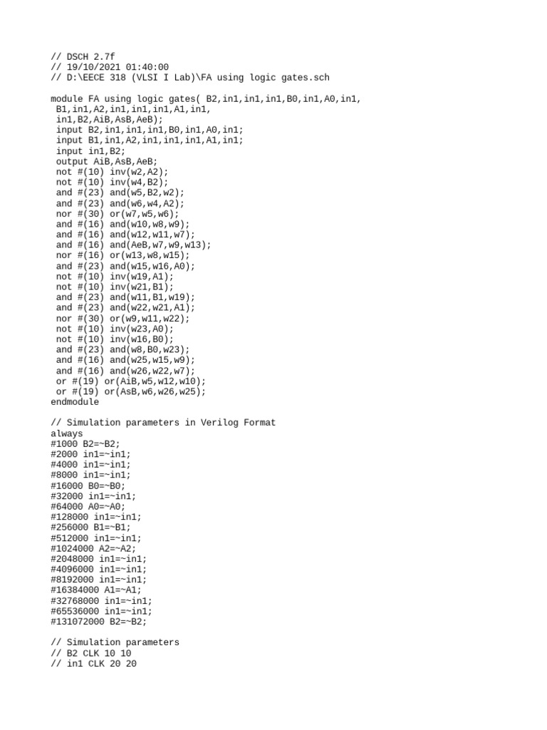 FA using logic gates | PDF