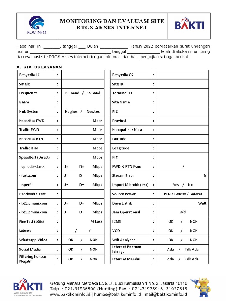 Form Monev RTGS | PDF
