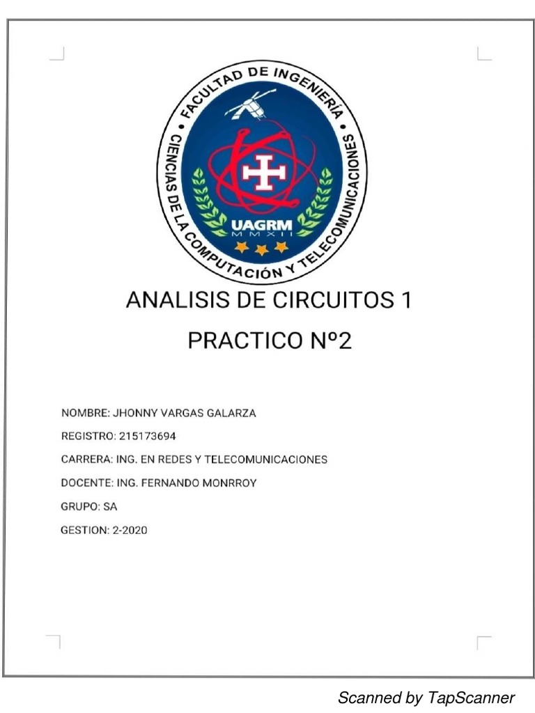 Practico 2 Análisis de Circuitos | PDF