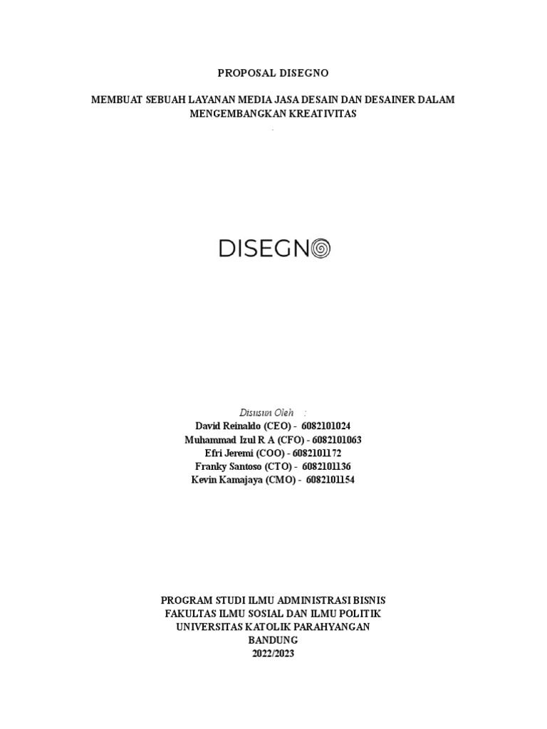 Proposal Disegno | PDF