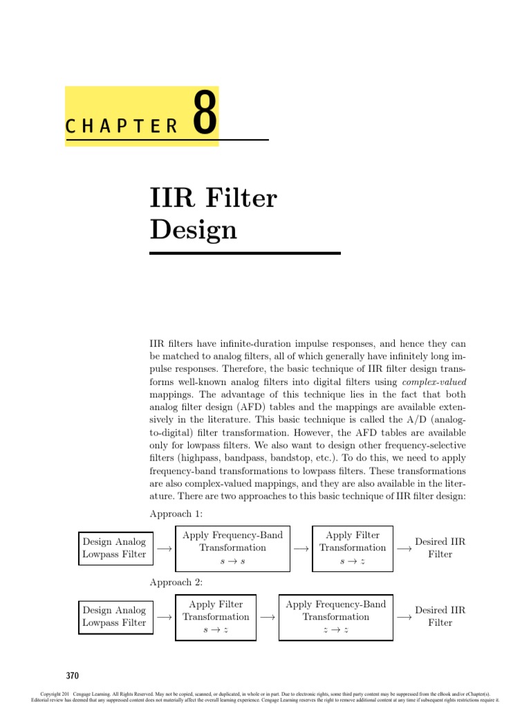 IIR Filter Design: S S S Z | PDF | Filter (Signal Processing) | Algorithms
