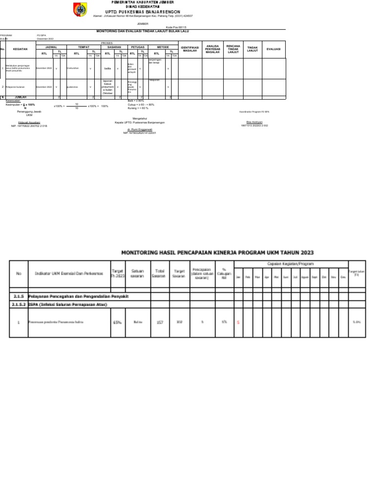 Monitoring ISPA Balita Desember 2022 | PDF