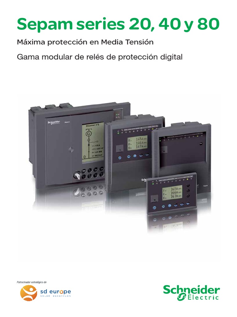 Relés de Protección Sepam Series 20, 40 y 80 | PDF | Relé | Red de ...