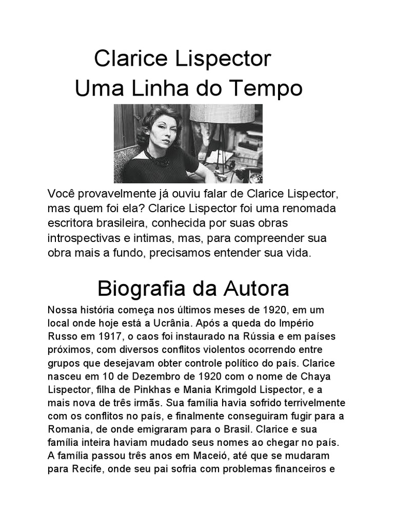 Clarice Lispector | PDF