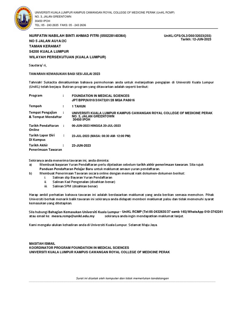 Offer Letter 2 | PDF