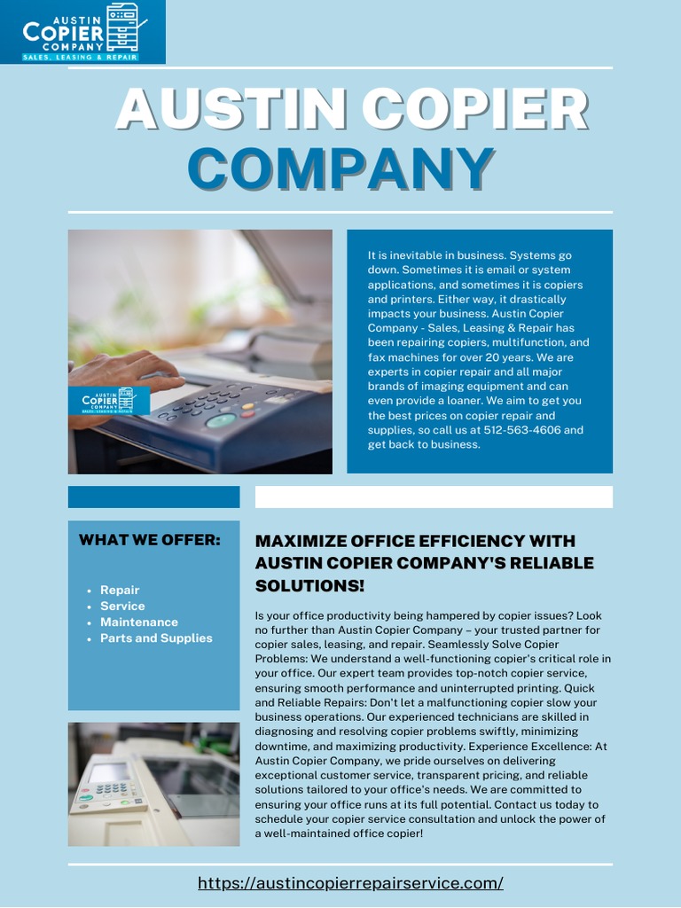 Maximize Office Efficiency With Austin Copier Companys Reliable ...