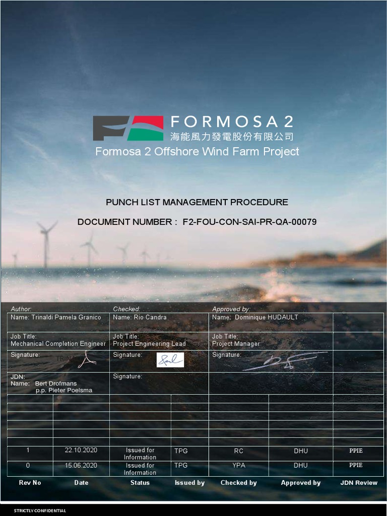 F2-FOU-CON-SAI-PR-QA-00079 - Punchlist Management - Rev 01 | PDF | Pump | Pipe (Fluid Conveyance)