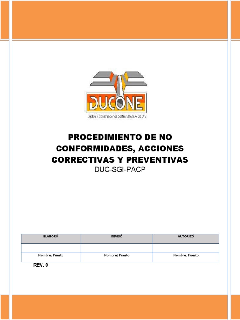 Procedimiento de No Conformidades DUC-SGI-PACP | PDF | Auditoría